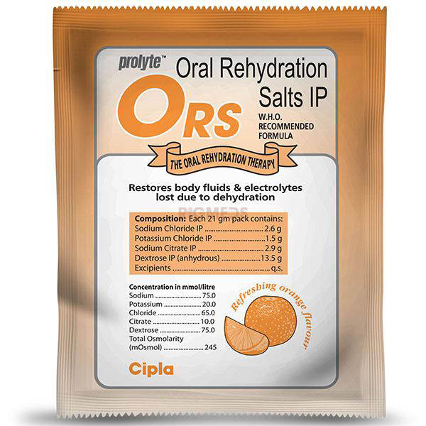 Prolyte ORS Powder Refreshing Orange (21 Gm) | Rigmeds